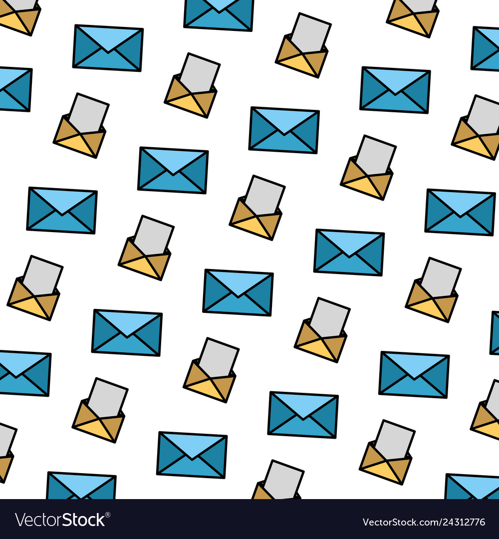 Color e-mail communication document message Vector Image