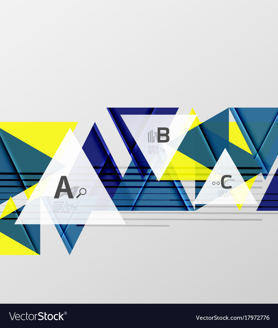 Color triangles background design Royalty Free Vector Image