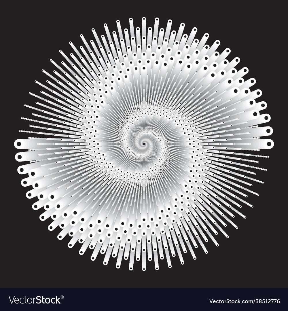Dotted halftone spiral pattern or texture stipple Vector Image