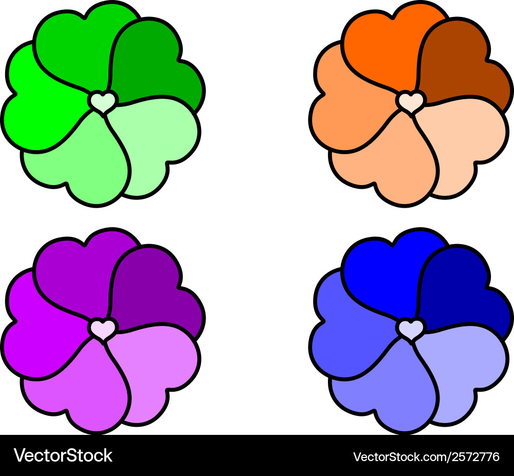 Heart design elements Royalty Free Vector Image