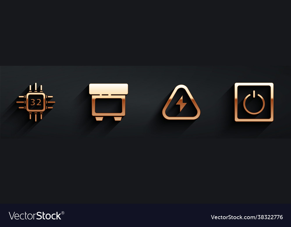 Set processor with microcircuits cpu fuse high Vector Image