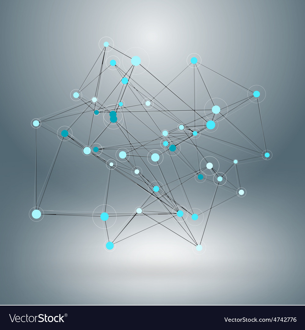 Wireframe polygonal element abstract 3d object Vector Image