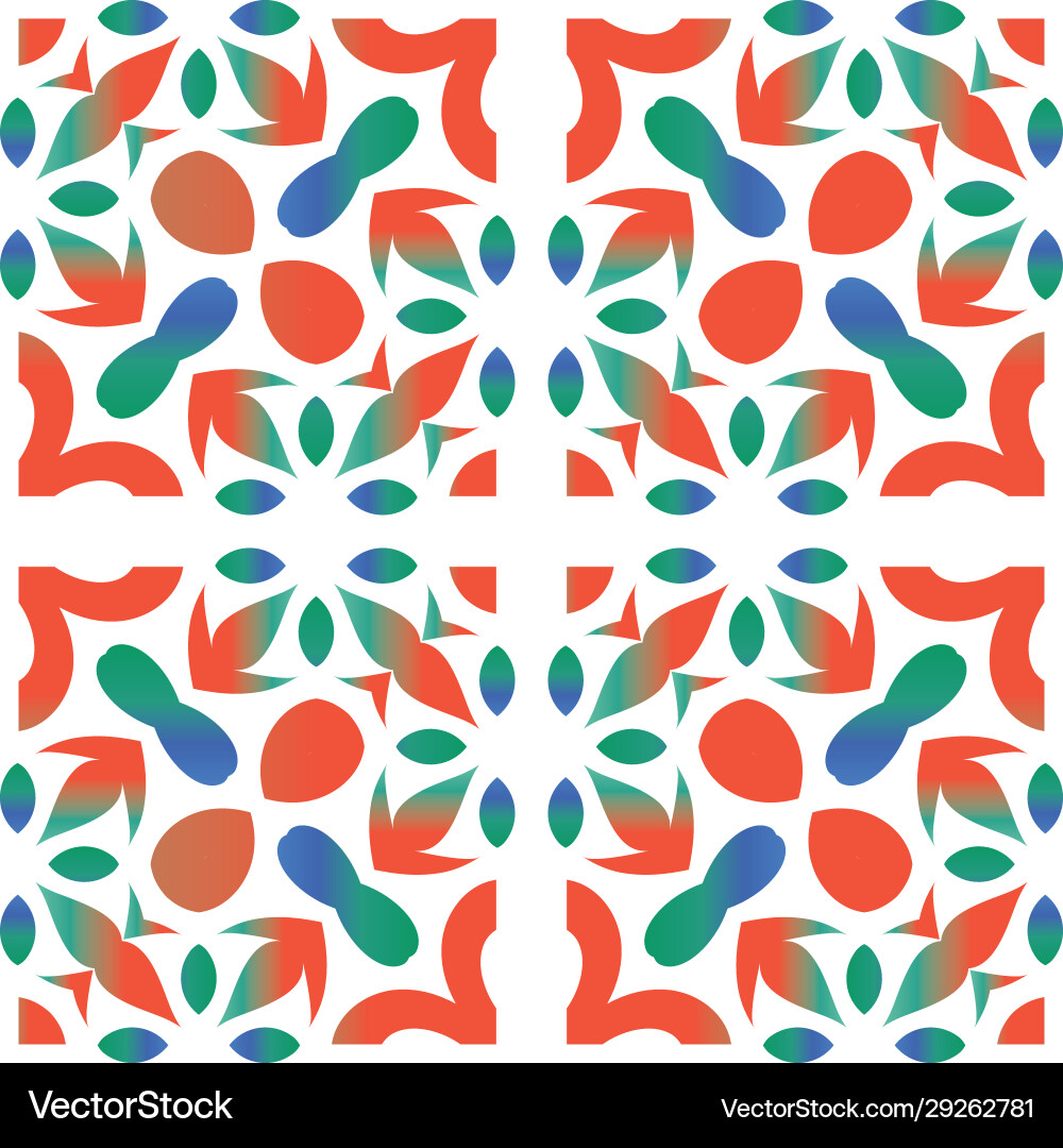 A national ornament in ceramic ethnic tile Vector Image