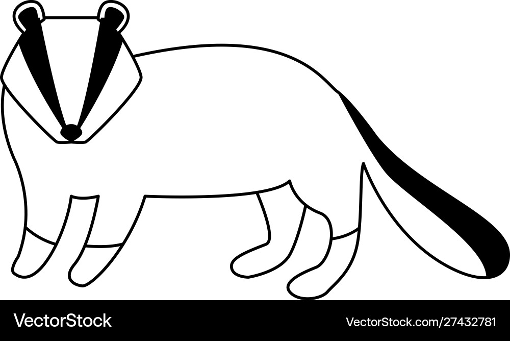 Cartoon raccoon icon flat design Royalty Free Vector Image