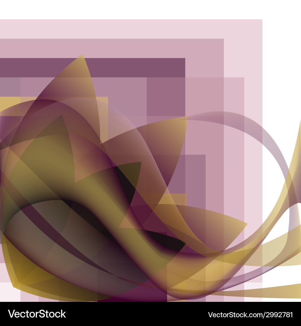 Colorful abstract flower with waves on a square Vector Image