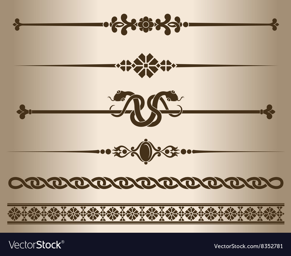 Decorative elements Royalty Free Vector Image - VectorStock