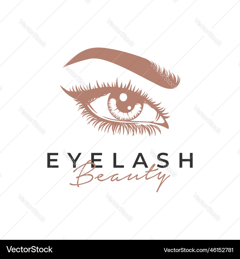 Eyelash beauty face make up graphic Royalty Free Vector