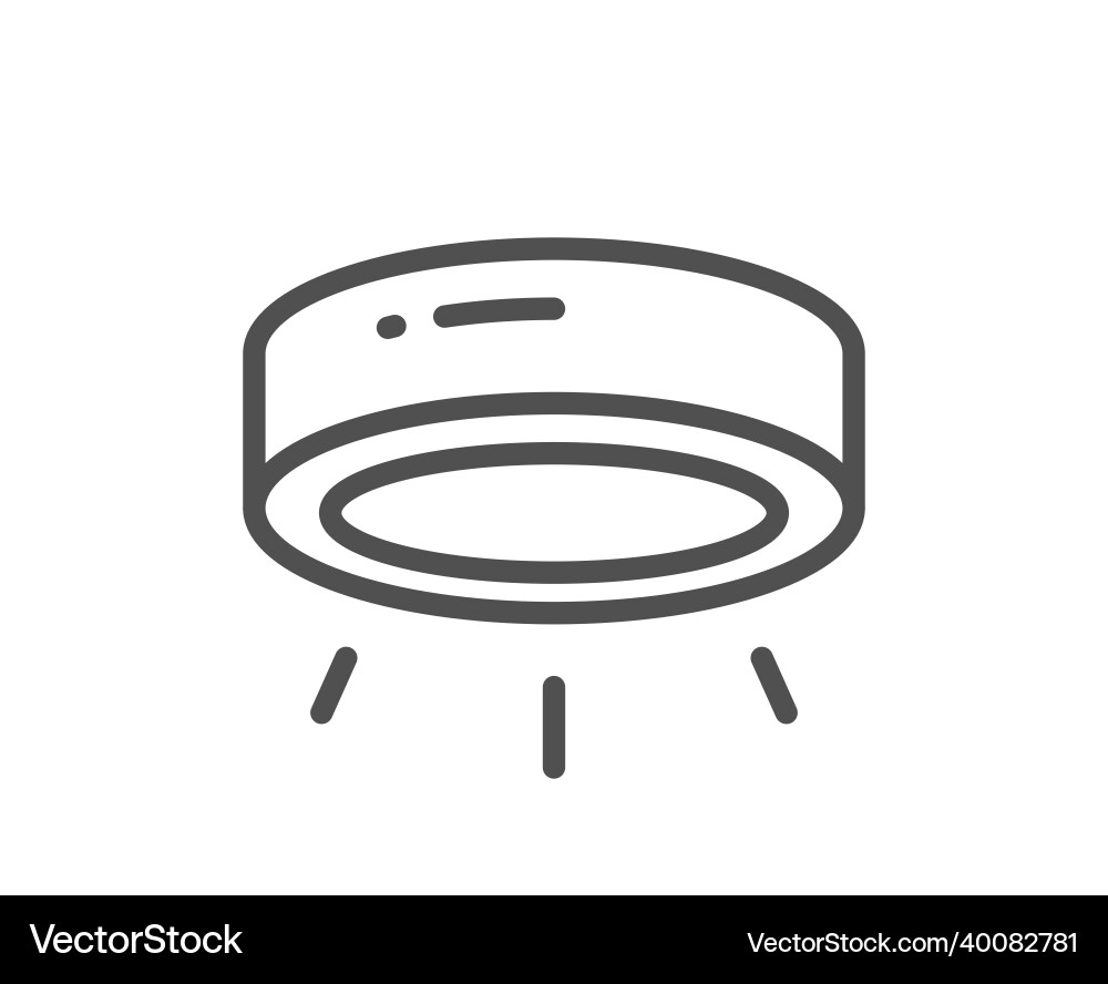 Led lamp line icon spotlight light sign Royalty Free Vector
