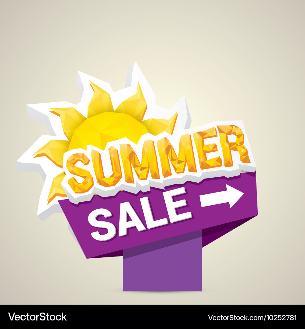 Summer sale label or sticker Royalty Free Vector Image