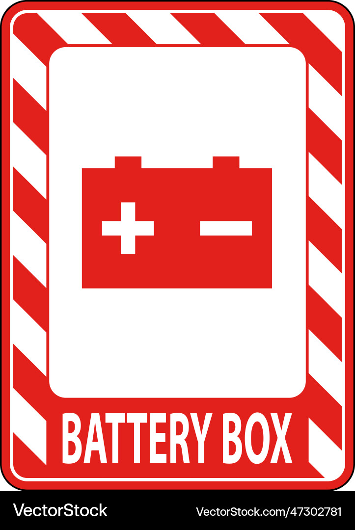 Symbol battery sign battery box on white Vector Image