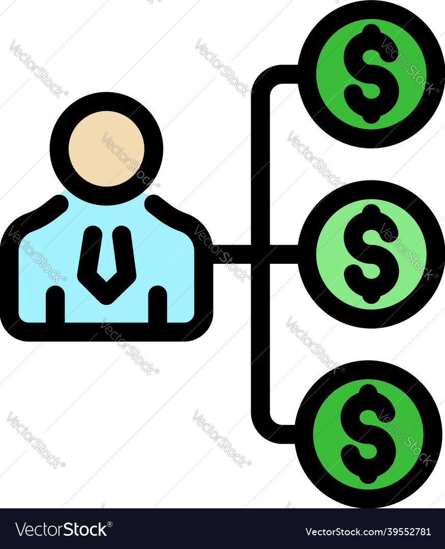 Trader icon color outline Royalty Free Vector Image