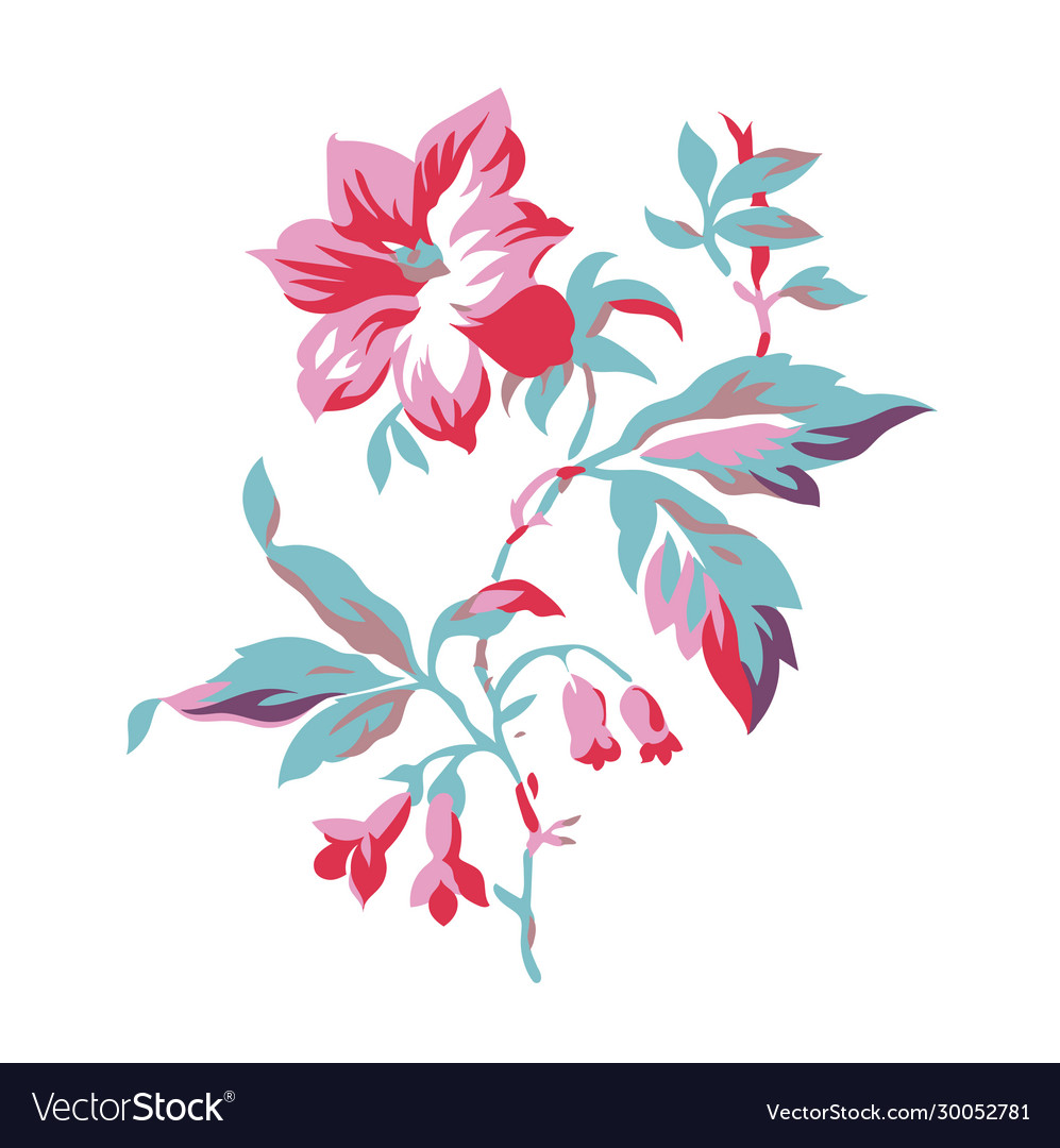 Vintage style floral Royalty Free Vector Image