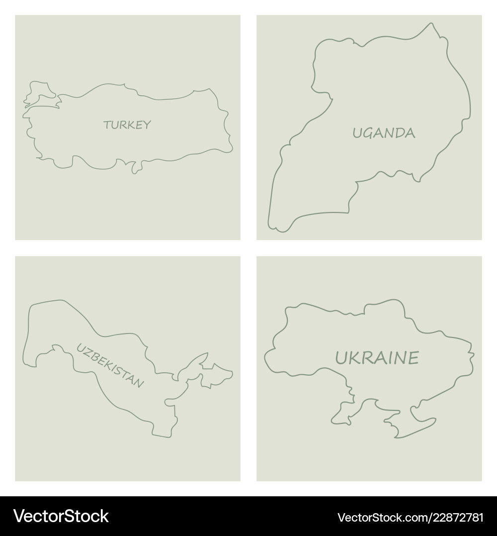 World map-countries in color on white background Vector Image