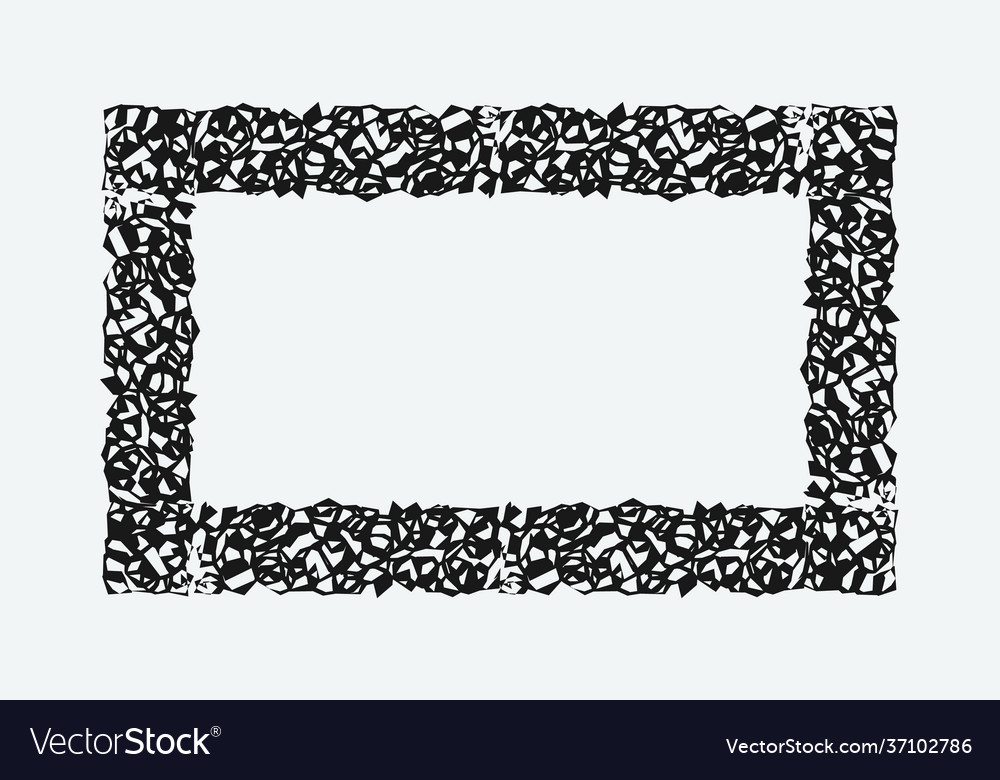 A grunge rough rectangle frame design Royalty Free Vector