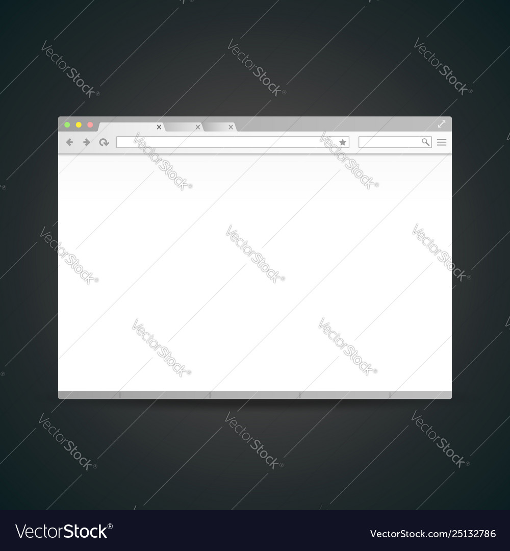 Blank browser window mockup Royalty Free Vector Image Blank browser window mockup Royalty Free Vector Image