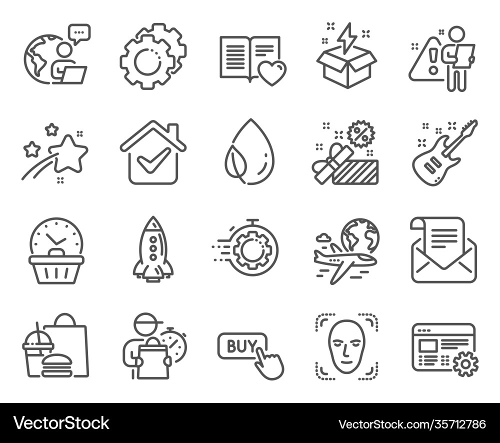 Business icons set included icon as web settings Vector Image