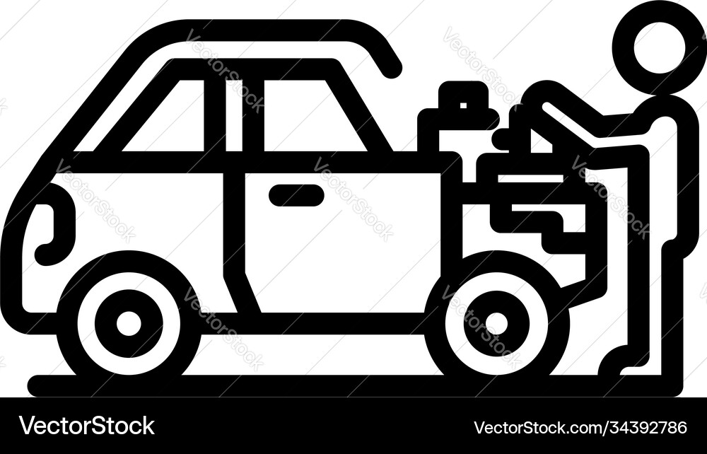 Car mechanic icon outline style Royalty Free Vector Image