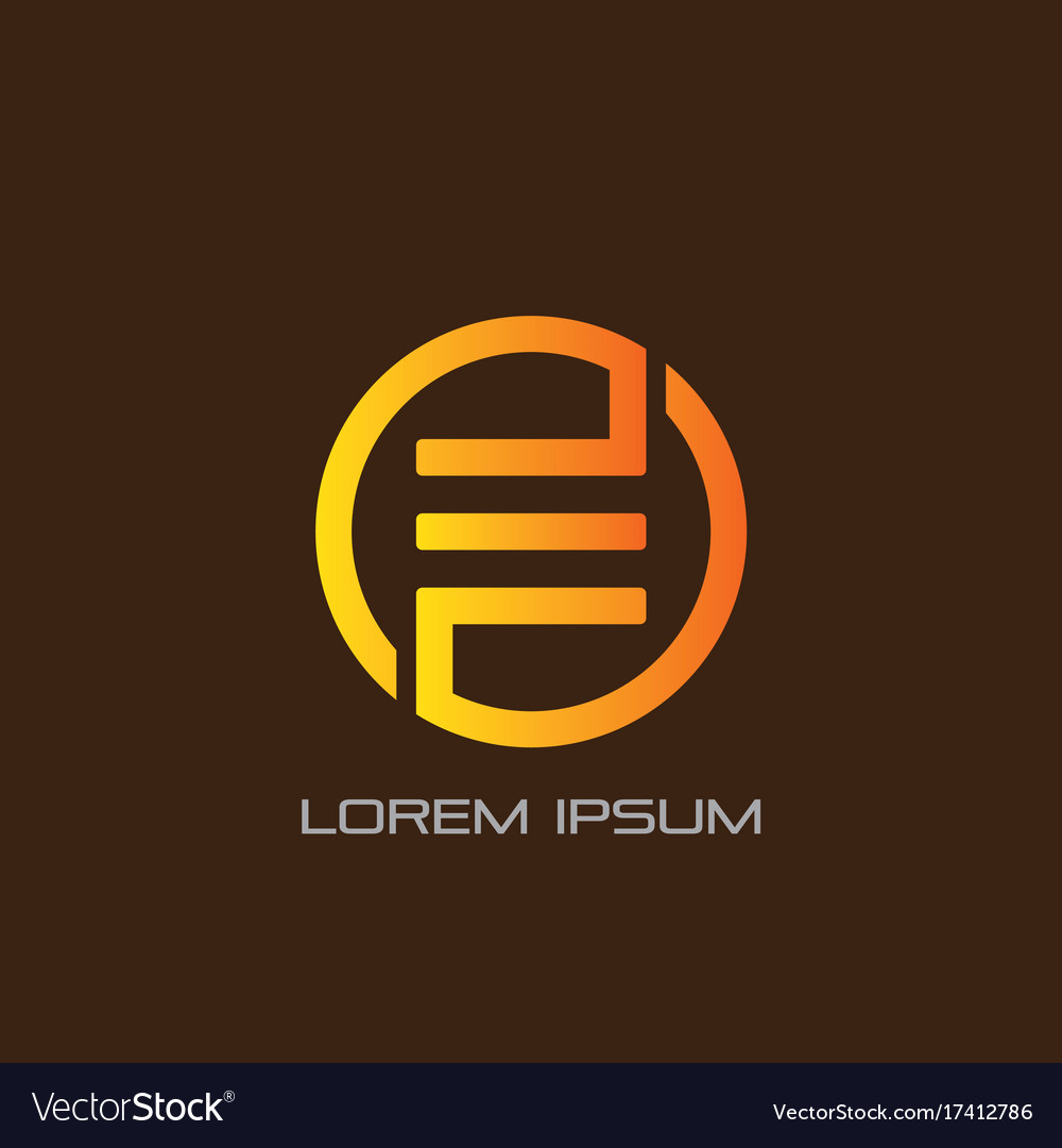 Circle database technology logo Royalty Free Vector Image