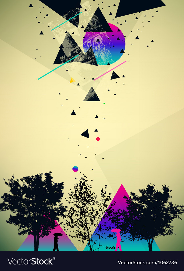 Composition blue abstract Royalty Free Vector Image