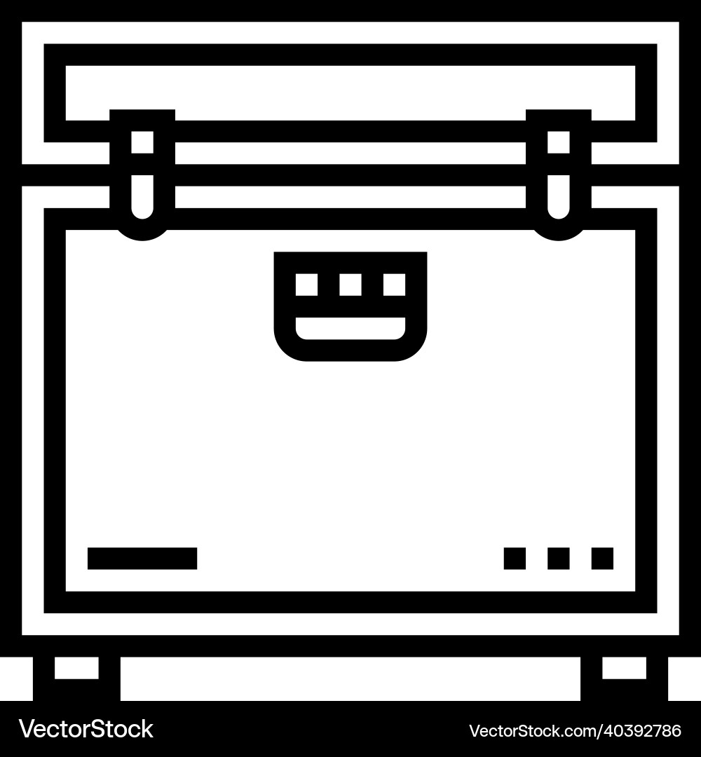 Flight case for music equipment line icon Vector Image