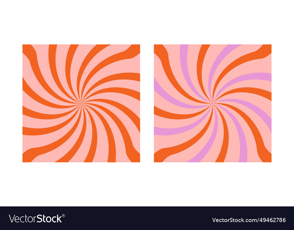 Groovy abstract psychedelic spiral backgrounds Vector Image