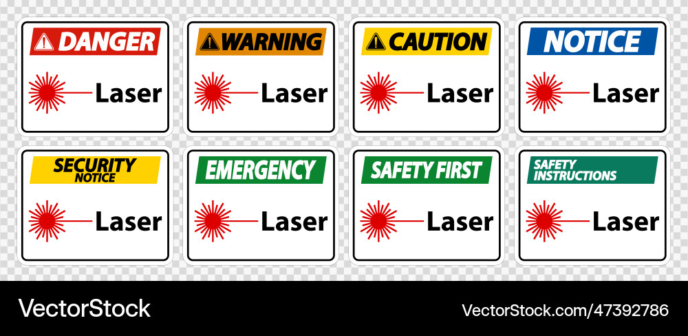 Laser symbol sign symbol sign isolate Royalty Free Vector