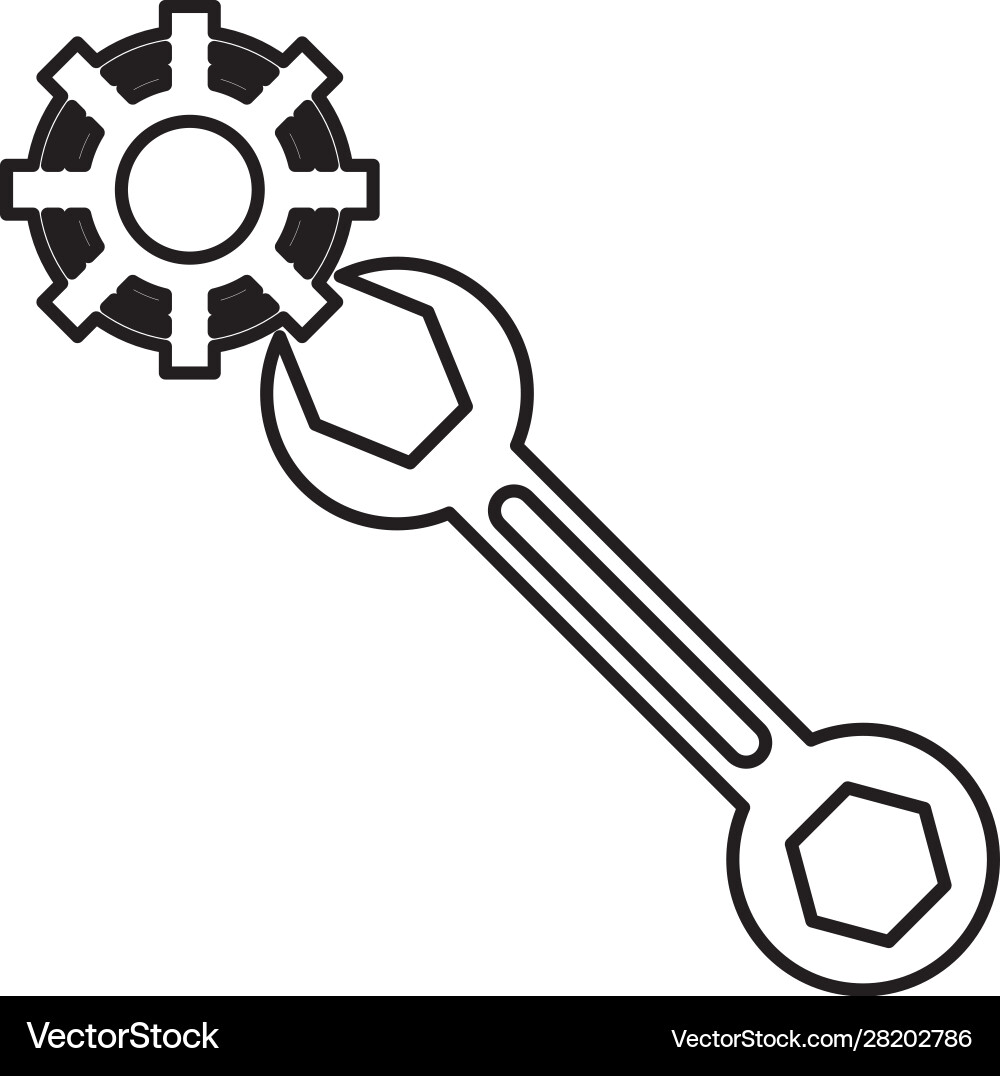 Wrench key tool isolated icon Royalty Free Vector Image