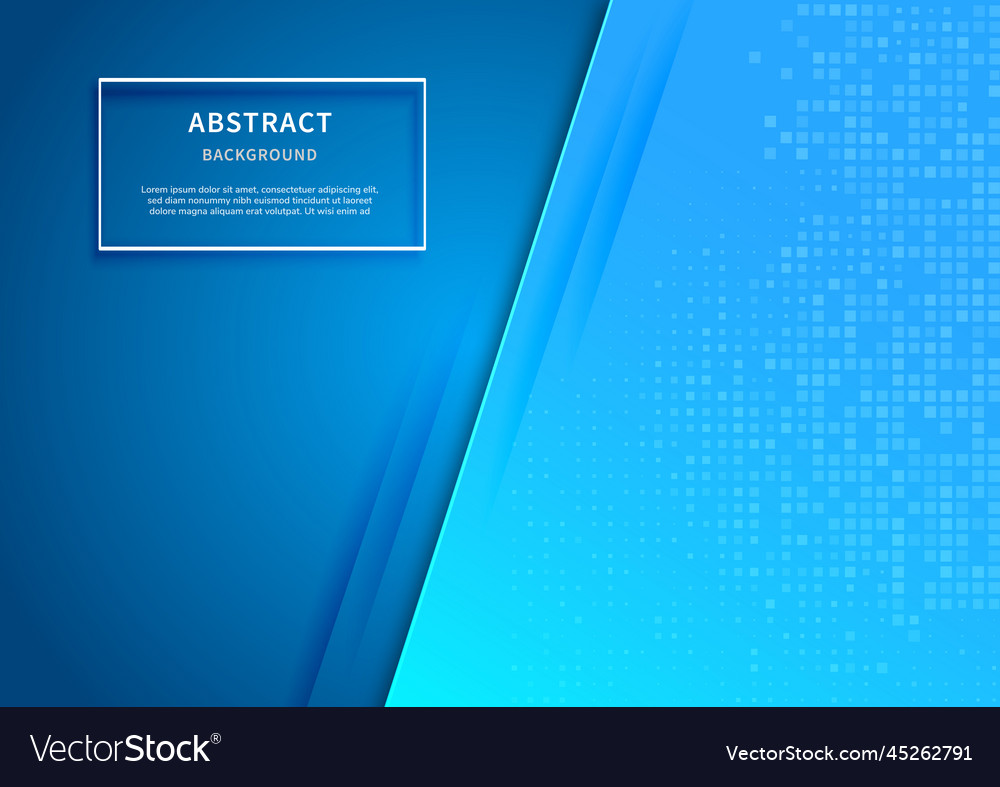 Abstract 3d blue background with overlap layer Vector Image