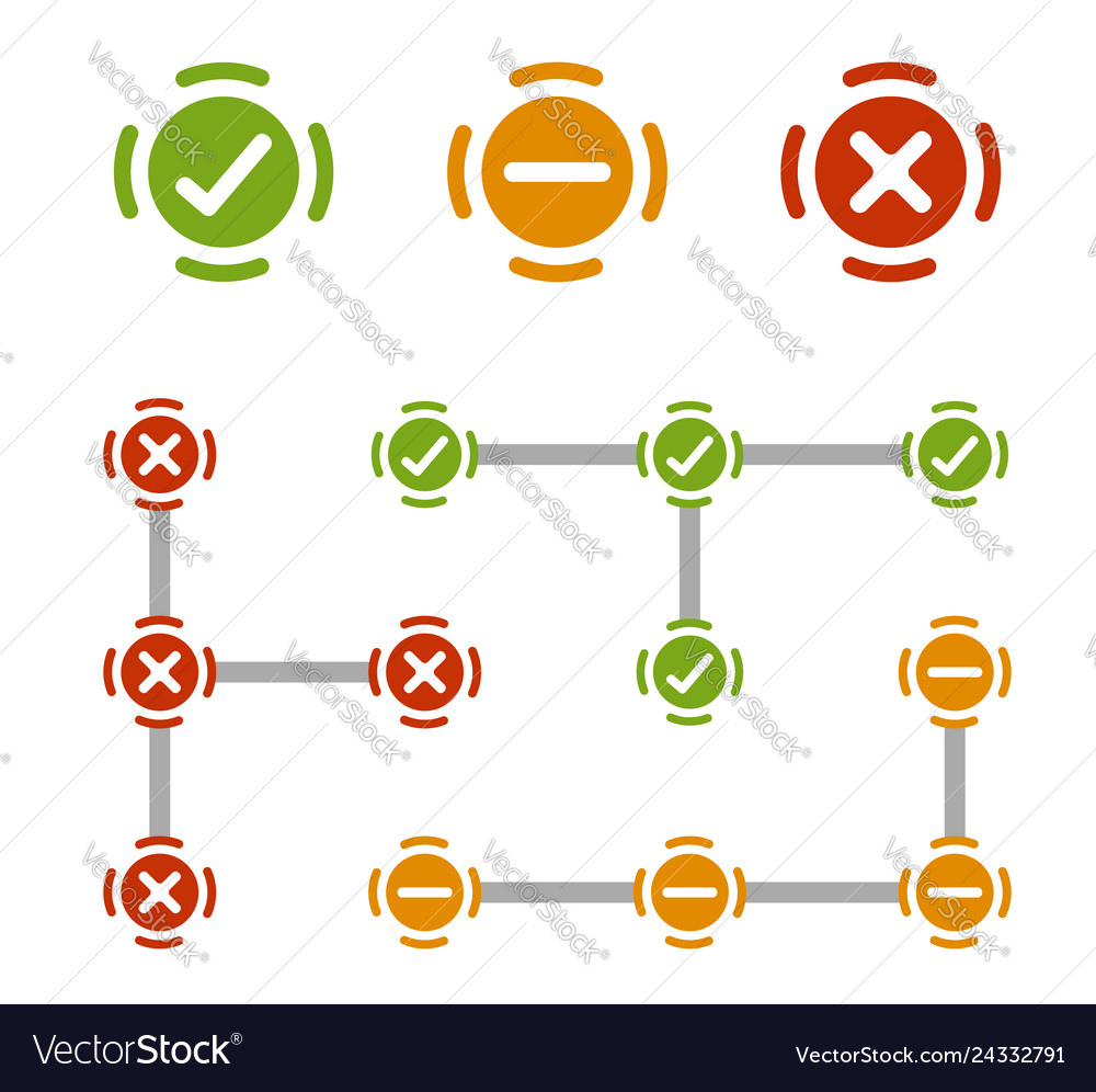 Check cross elements Royalty Free Vector Image
