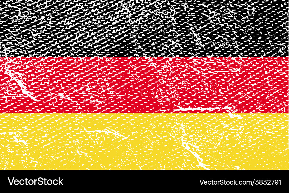 Flag of germany with old texture Royalty Free Vector Image
