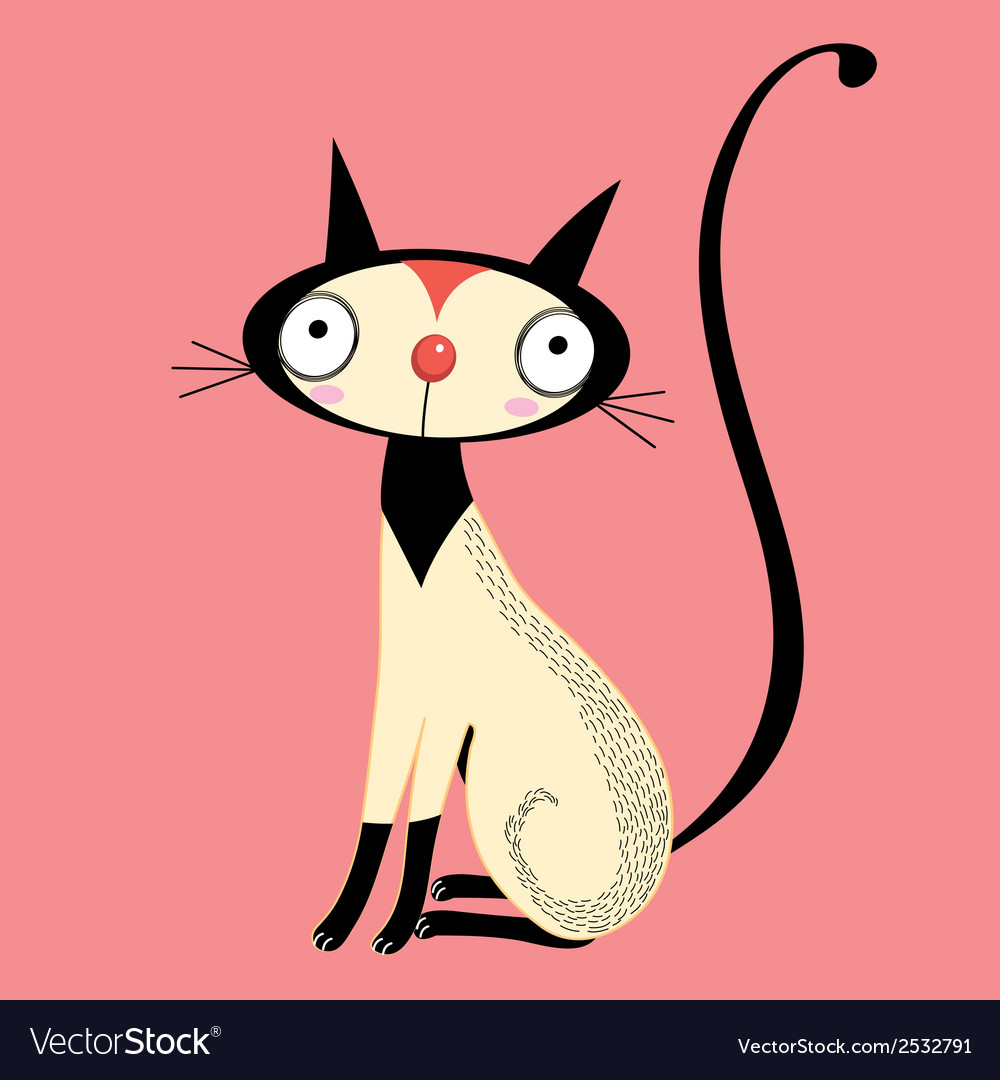 Funny cat Royalty Free Vector Image - VectorStock
