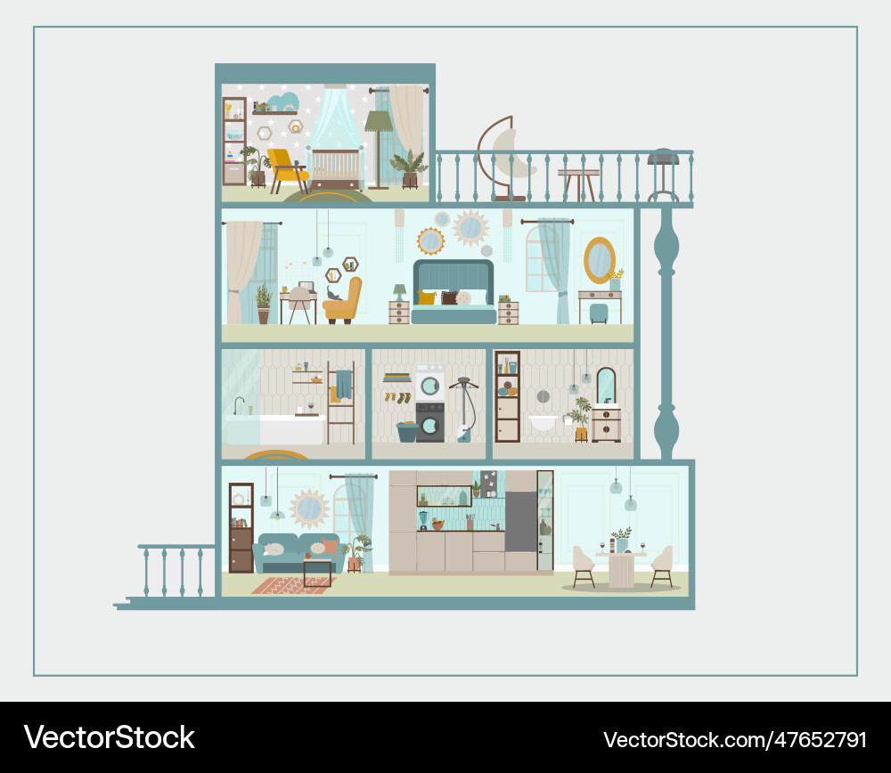 Interior of the house Royalty Free Vector Image