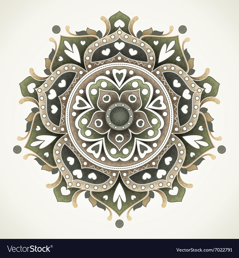 Round ornament pattern Royalty Free Vector Image