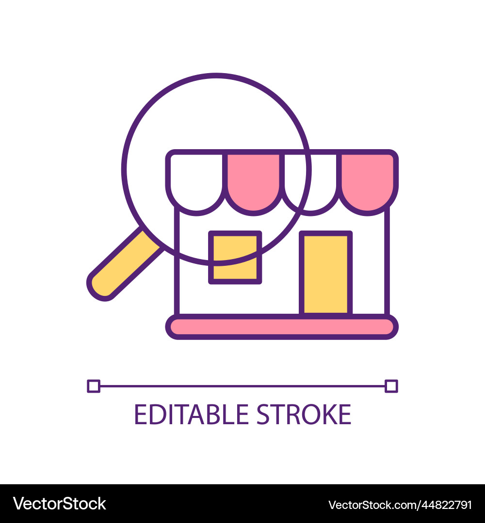 Store search rgb color icon Royalty Free Vector Image
