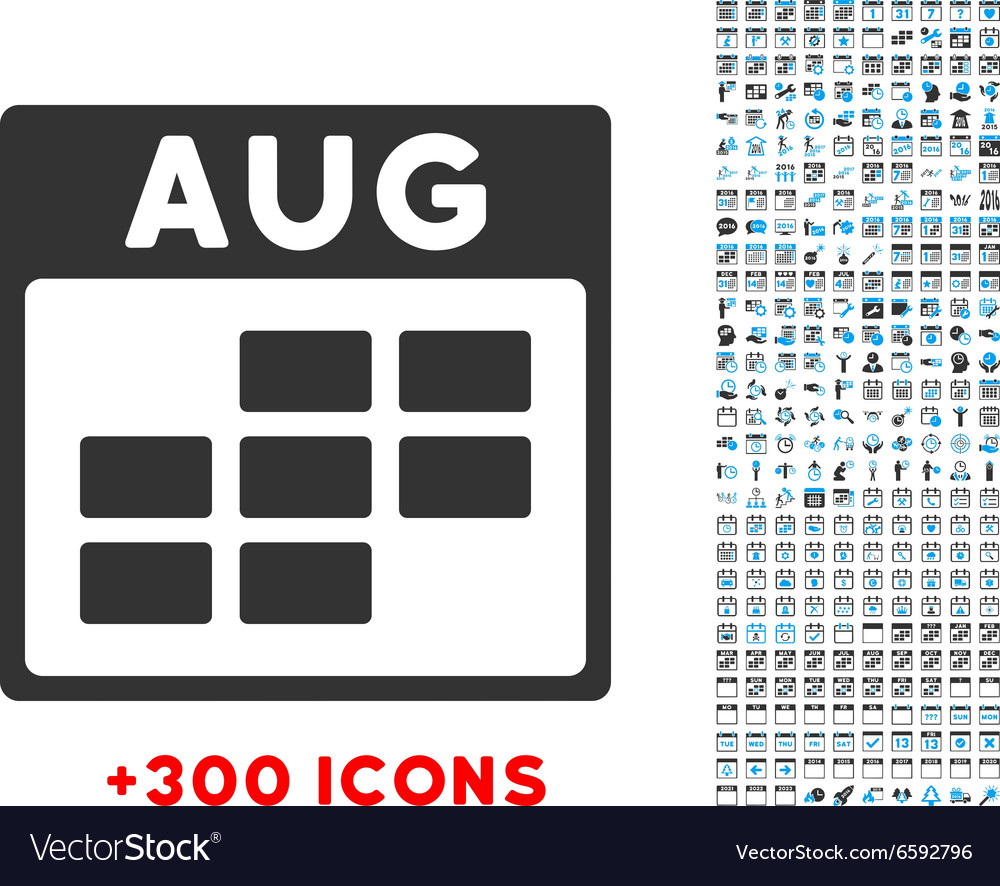 August flat icon Royalty Free Vector Image - VectorStock