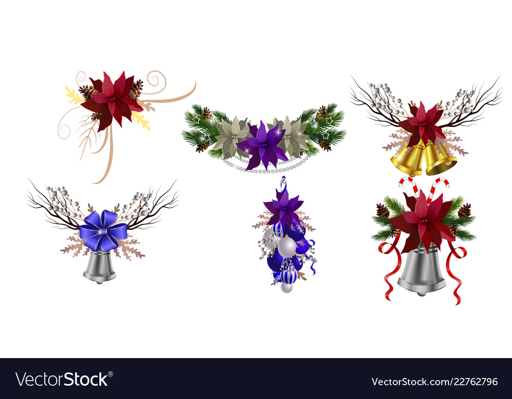 Christmas decoration set Royalty Free Vector Image