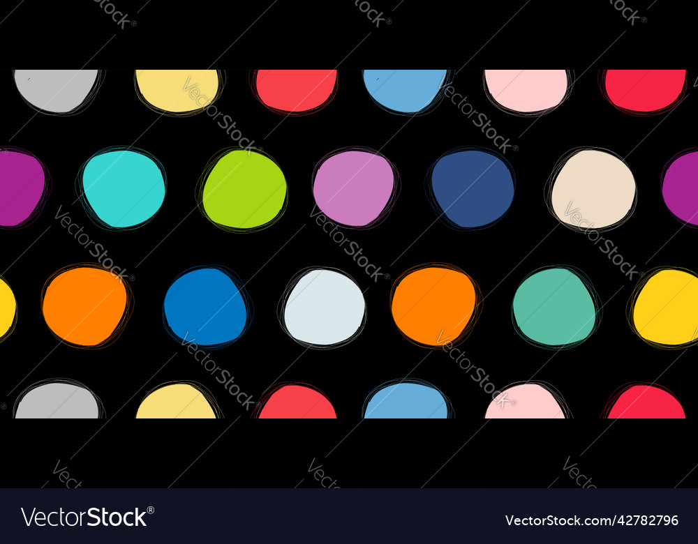 Colored circles seamless pattern background Vector Image