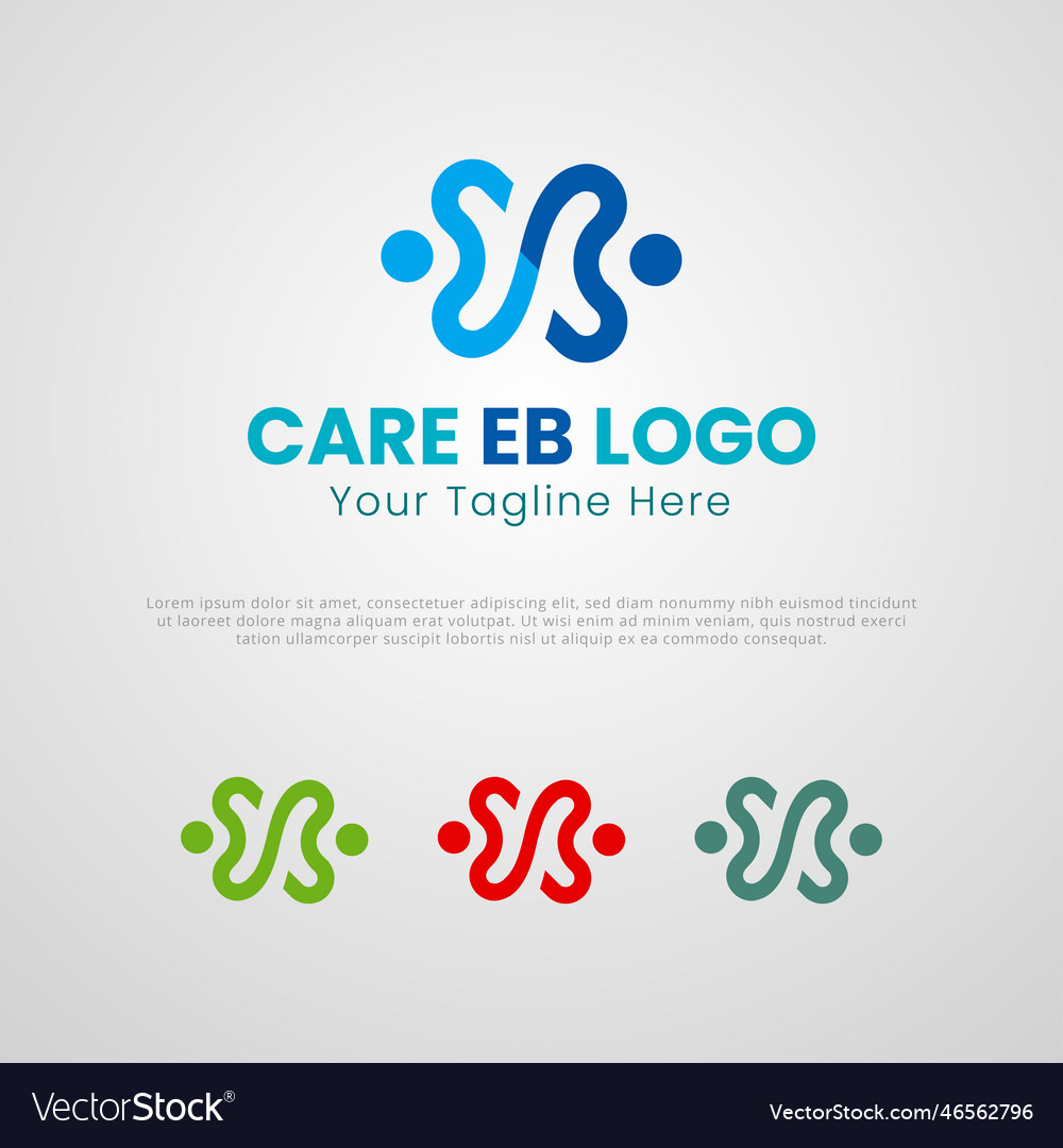 Eb medical healthcare company logo design template Eb medical healthcare company logo design template