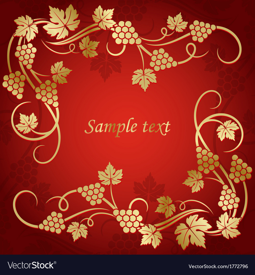 Grape vine background Royalty Free Vector Image