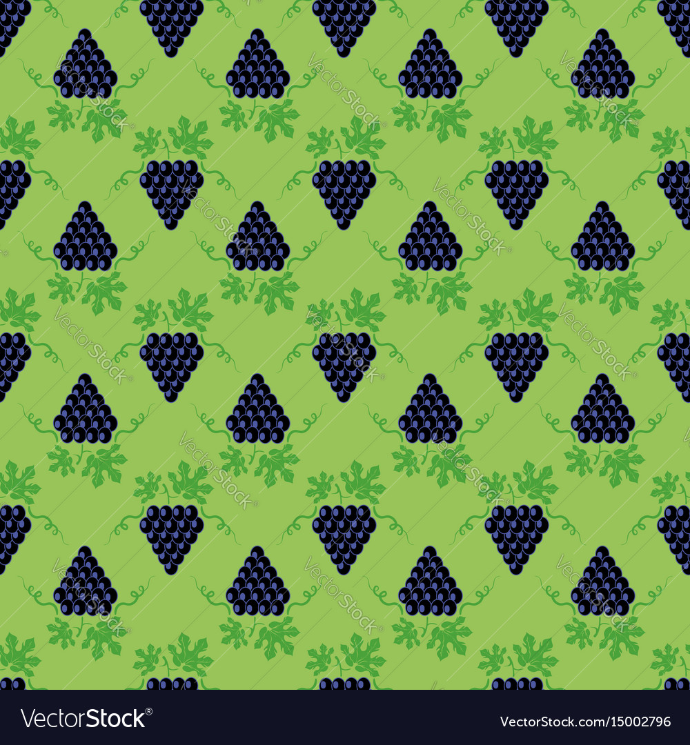 Grapes seamless pattern Royalty Free Vector Image