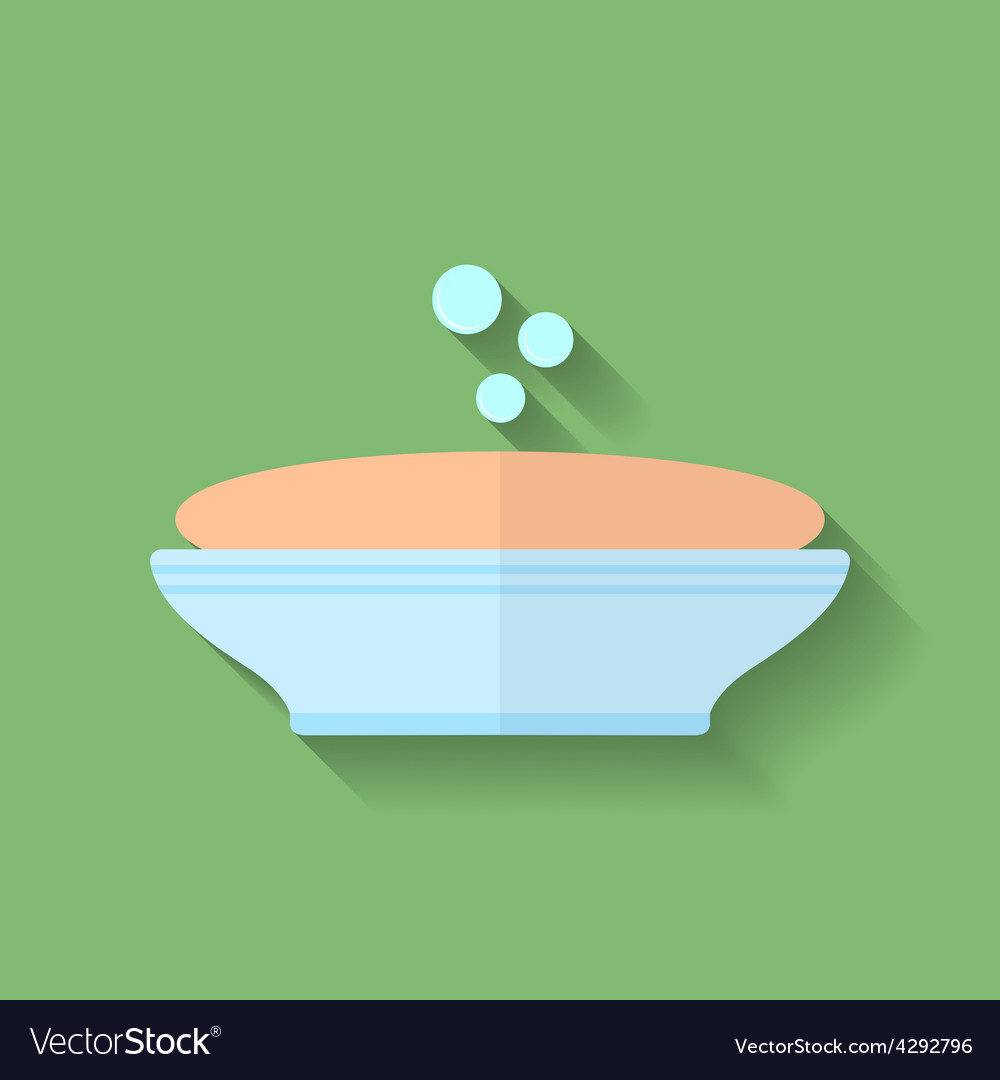 Icon of soap flat style Royalty Free Vector Image