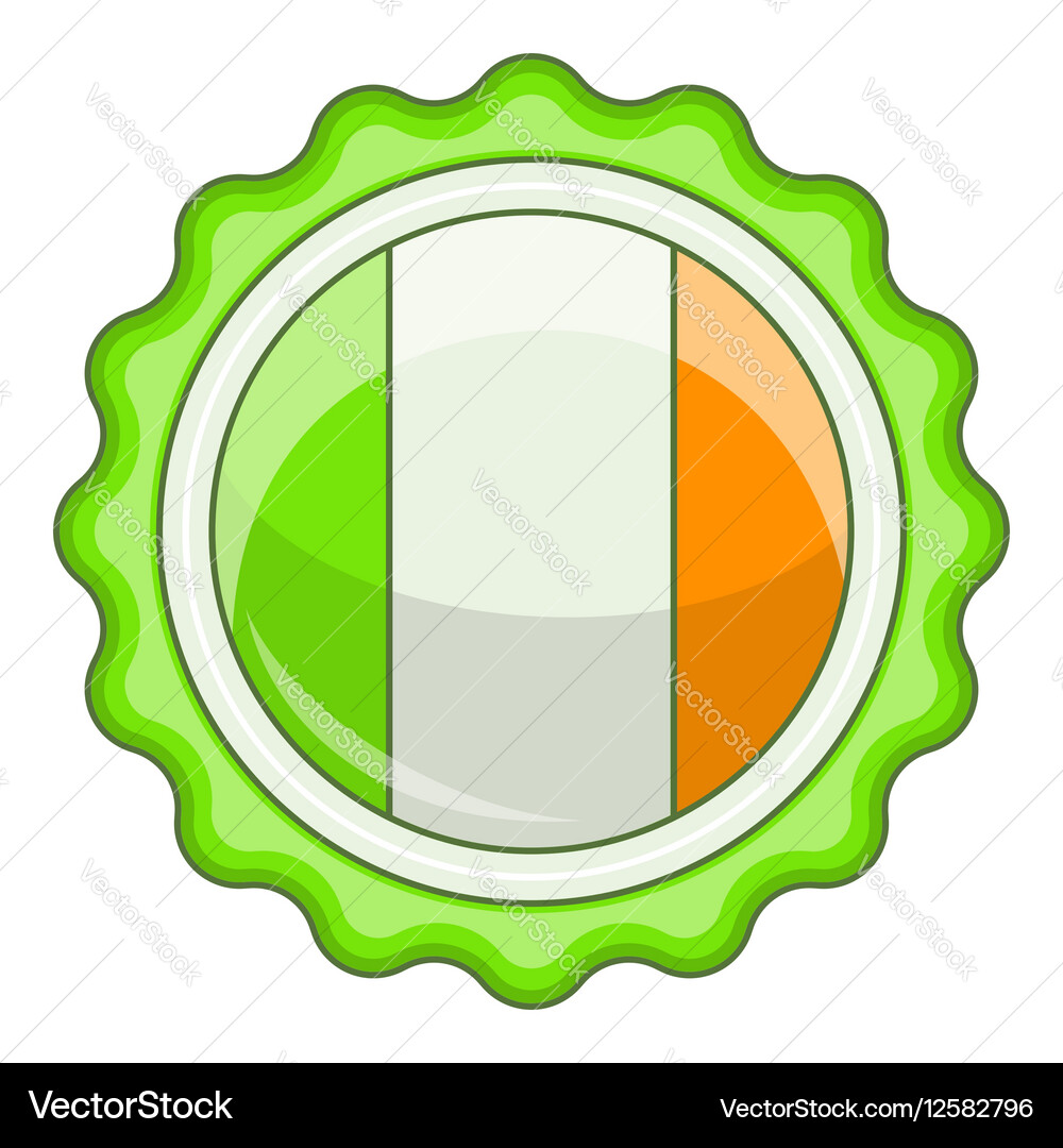 Ireland emblem icon cartoon style Royalty Free Vector Image