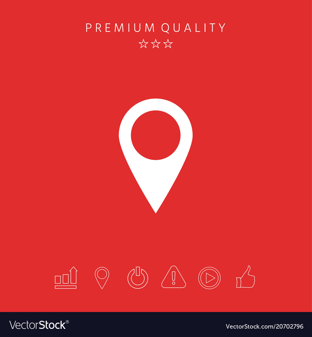 Map pointer icon Royalty Free Vector Image - VectorStock