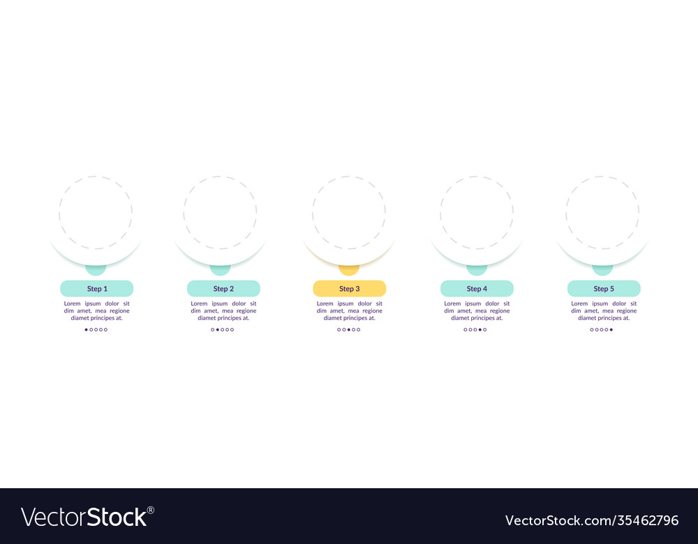 Round sequential sections infographic template Vector Image