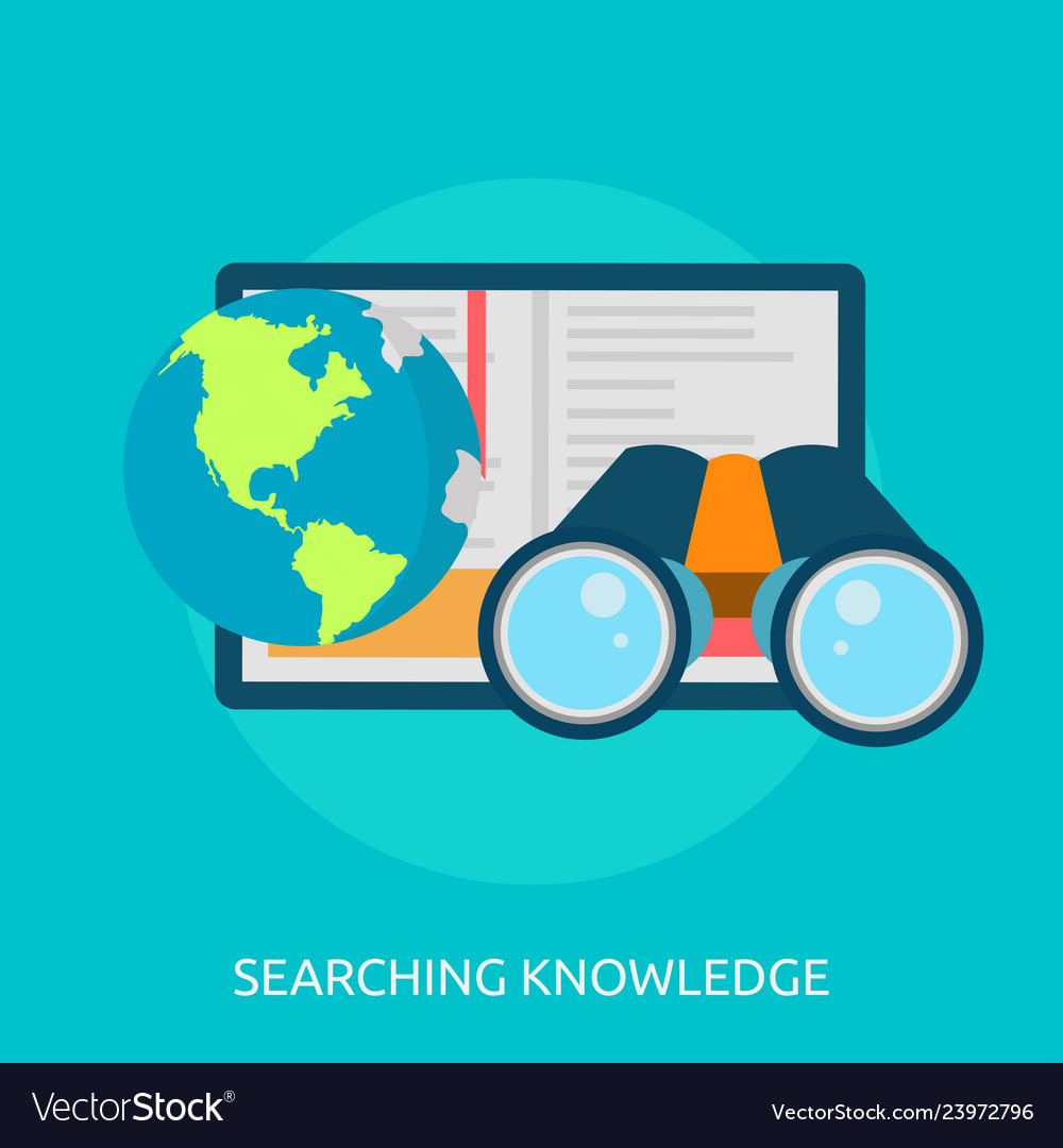 Searching knowledge conceptual design Royalty Free Vector