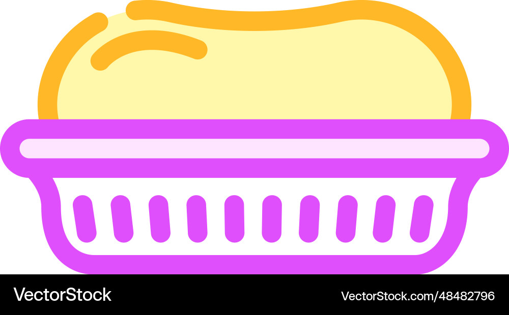 Soap bar hygiene color icon Royalty Free Vector Image