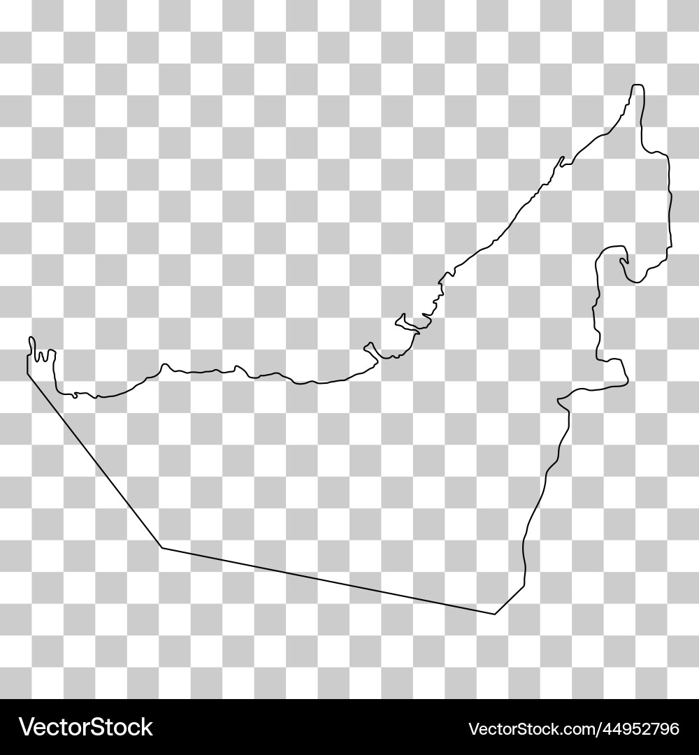 United arab emirates map icon geography blank Vector Image