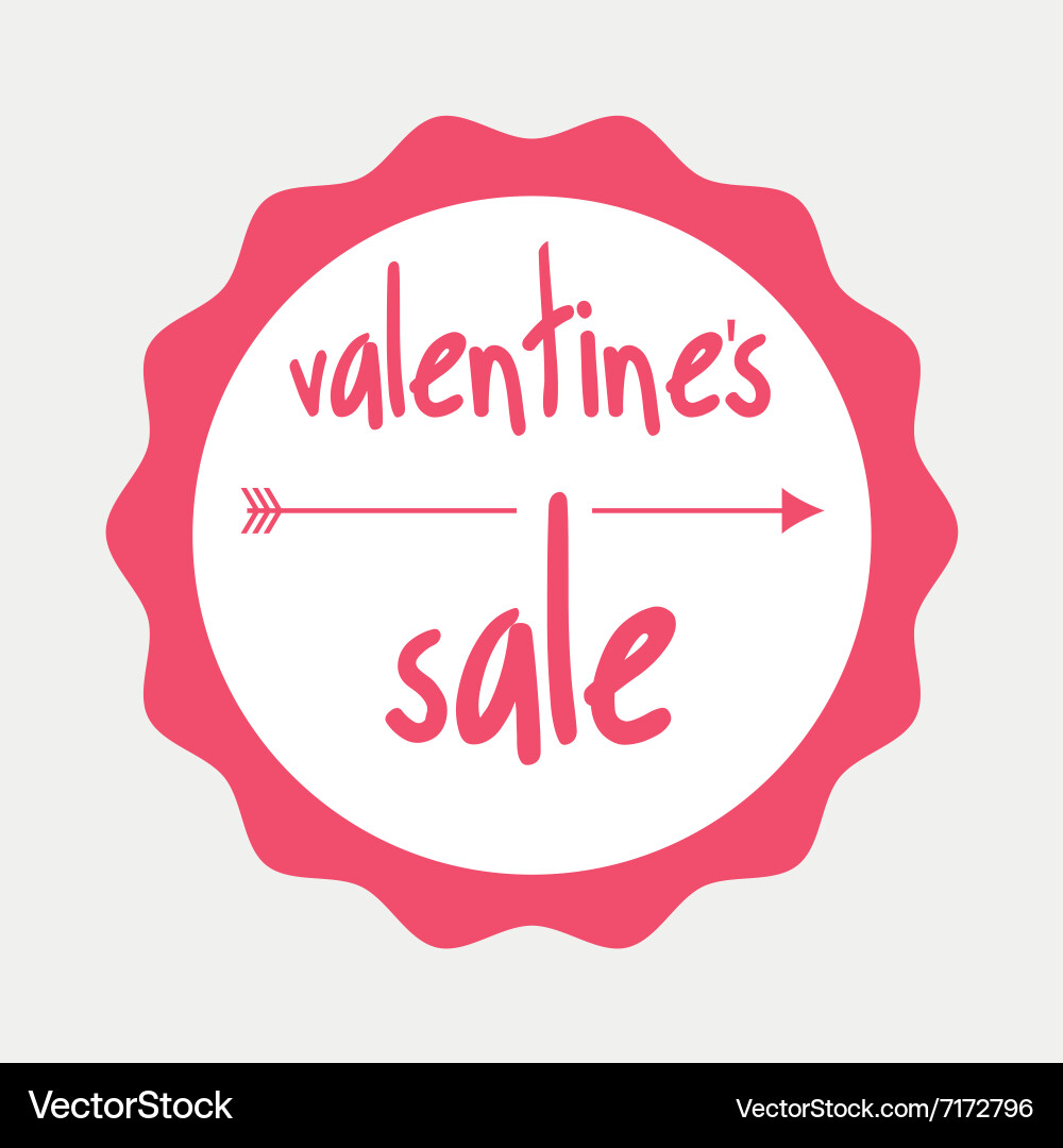Valentines sale design Royalty Free Vector Image