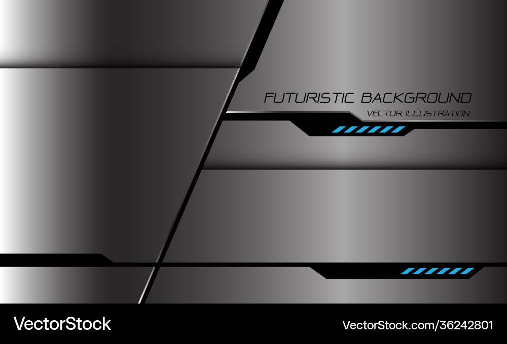 Abstract grey metallic black cyber line blue power