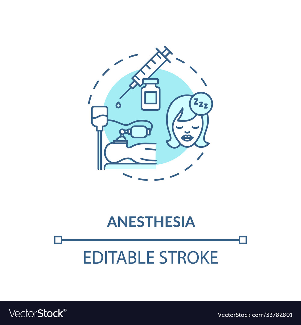 Anesthesia concept icon Royalty Free Vector Image